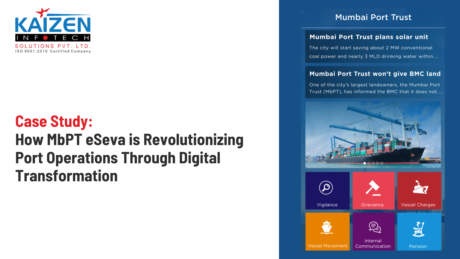 MbPT eSeva: Mumbai Port's Digital Makeover
